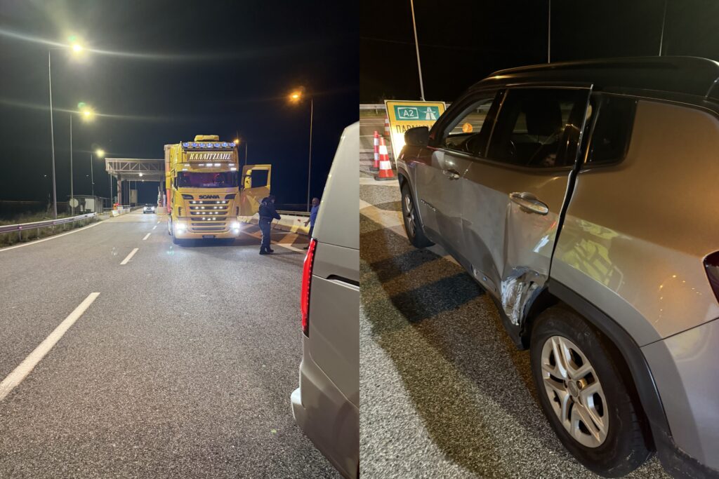 Τροχαίο με νταλίκα και Ι.Χ. κοντά στα διόδια Σιάτιστας - Eordaialive.com